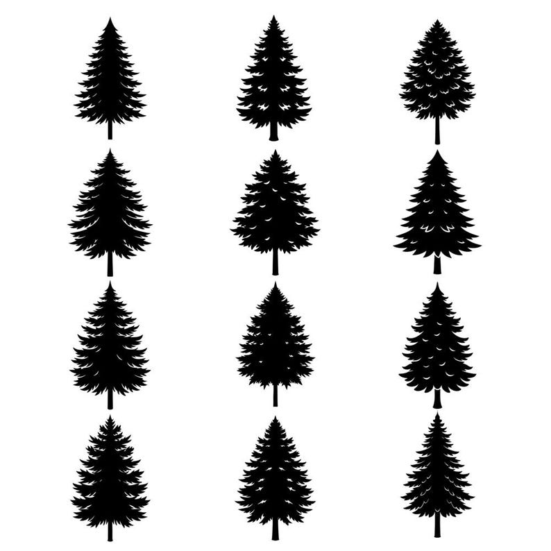 Forest Svg Bundle, Pine Trees Svg, Pine Forest Svg, Tree Svg, Tree Silhouette Svg, Pine Tree ...