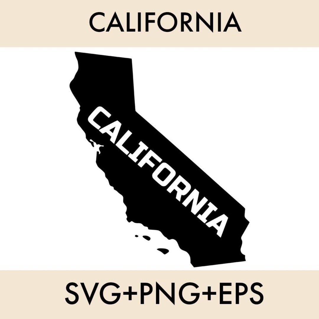 California Svg Bundle, California Png, Digital California Map Files for ...