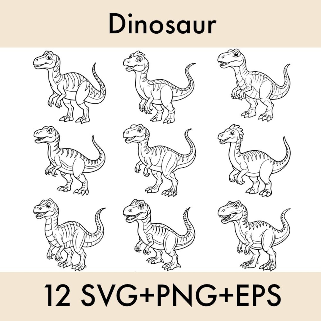Dinosaur SVG Bundle - Dinosaur PNG Bundle - Dinosaur Clipart - Dinosaur ...
