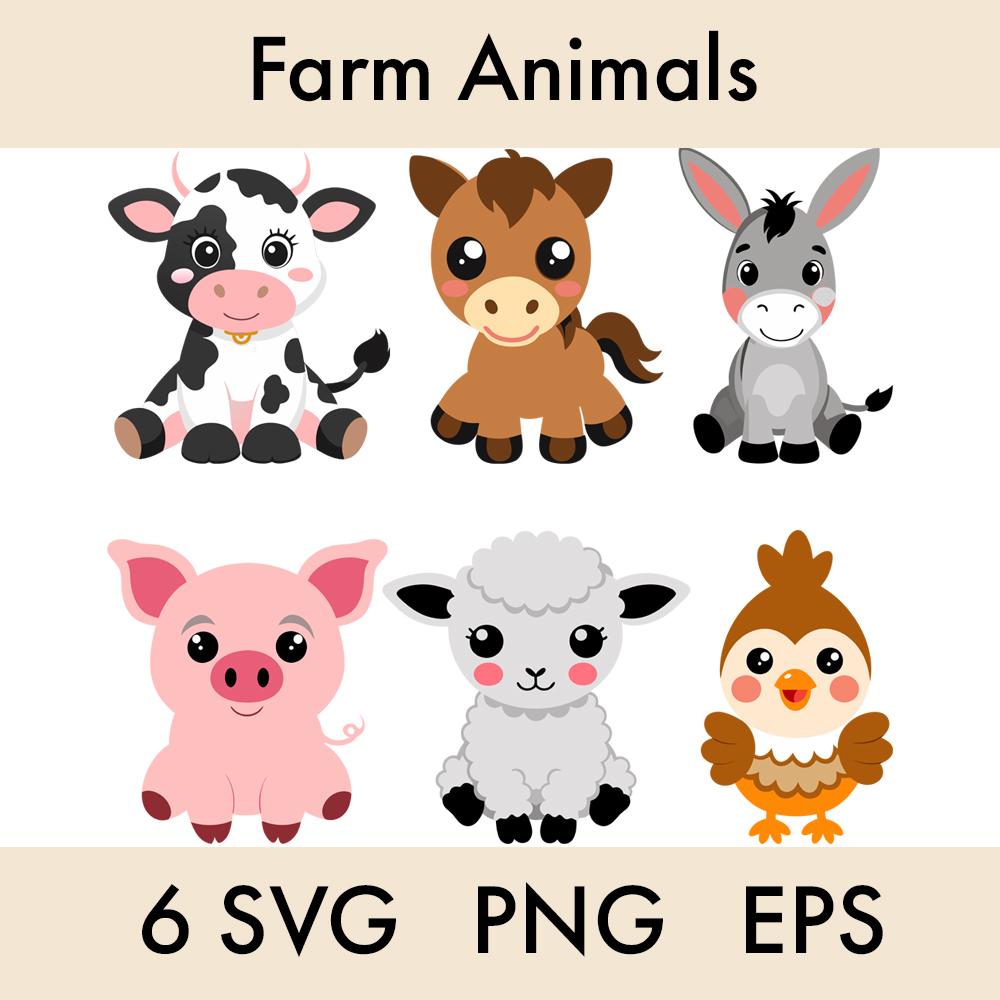 FARM ANIMALS SVG, Animals Svg, Farm Svg , Farm Animals Cricut , Farm ...