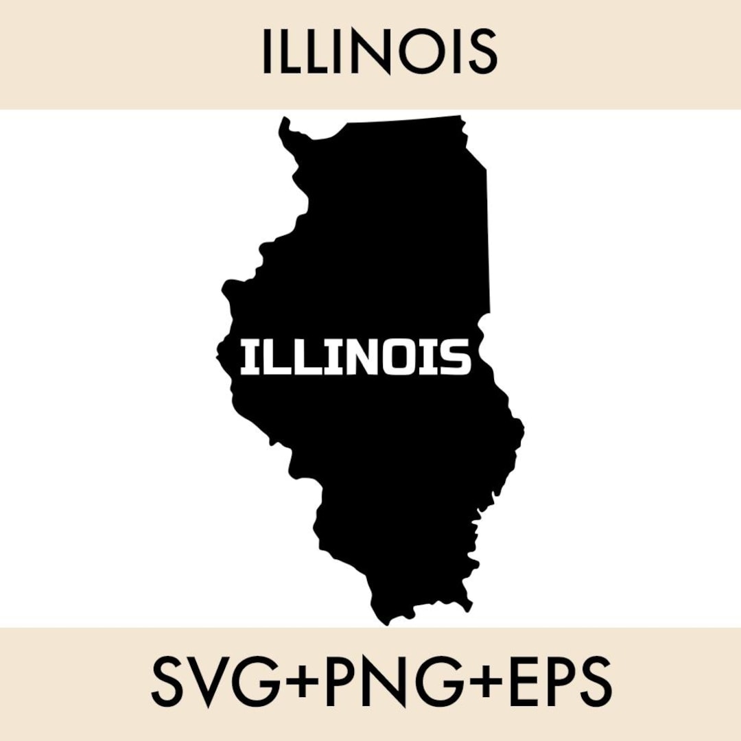 Illinois Svg, Silhouette, Svg, State of Illinois, Outline, Il, USA, Svg ...