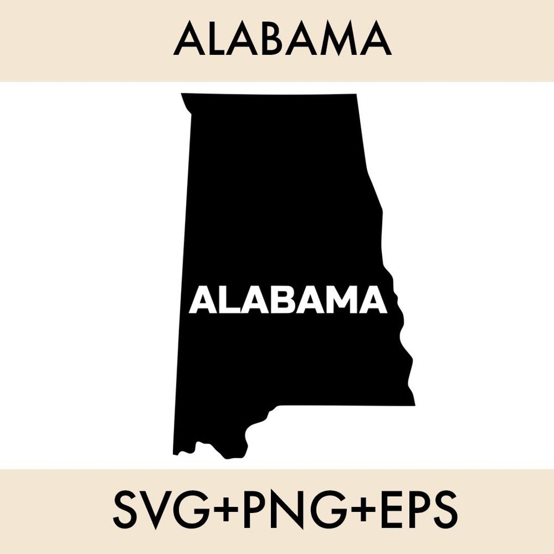 Alabama State SVG Bundle, Alabama Clipart, Alabama Outline,, Alabama ...