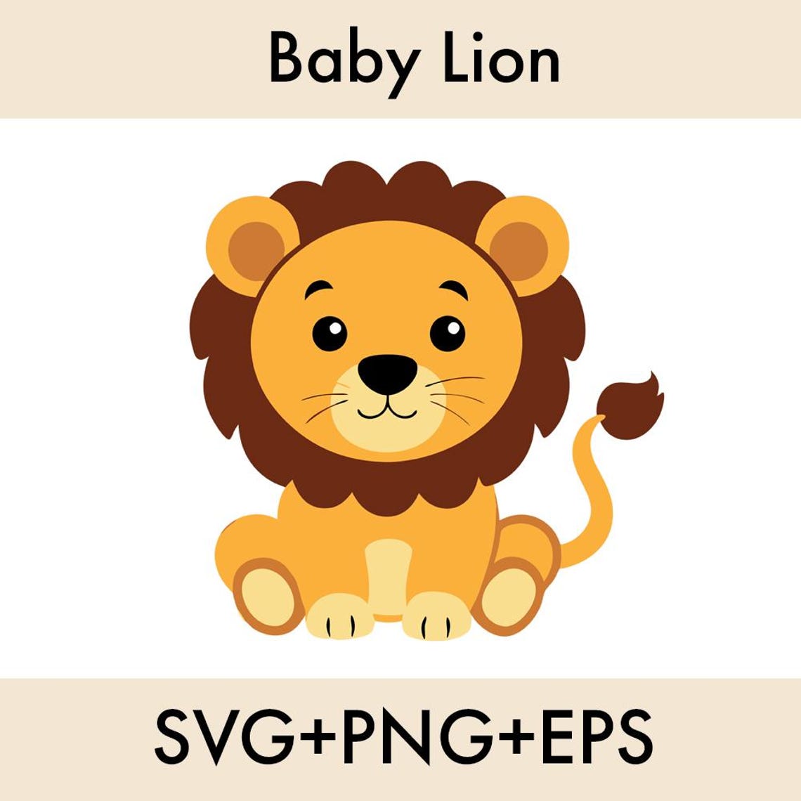 Baby Lion Svg Animal Svg Baby Lion Cut File Safari Jungle Animal Svg ...