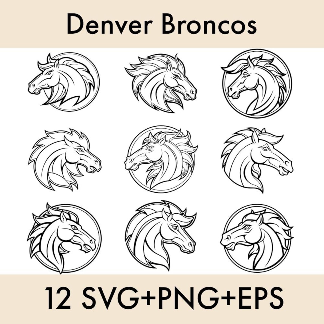 Bronco Svg, Broncos Svg, Bronco, Broncos, Clipart, Design, Mascot, Svg ...