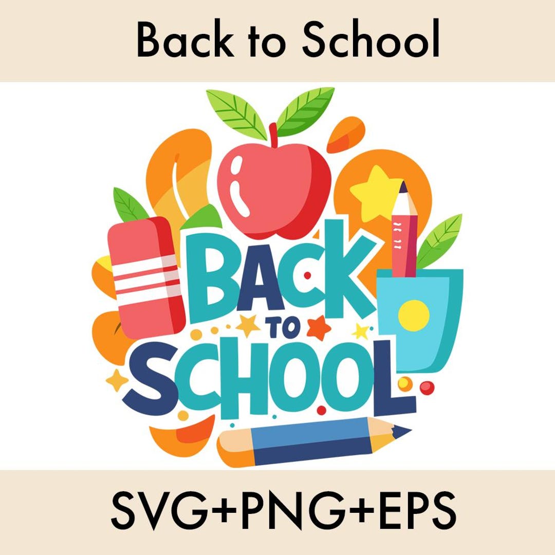 Back to School SVG Clipart, Teacher Cricut & Silhouette Files - Etsy