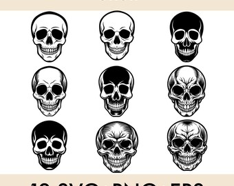 Skull SVG Bundle: Vector Clipart for Cricut & Silhouette (digital ...