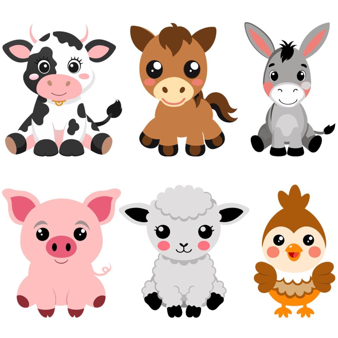FARM ANIMALS SVG, Animals Svg, Farm Svg , Farm Animals Cricut , Farm ...