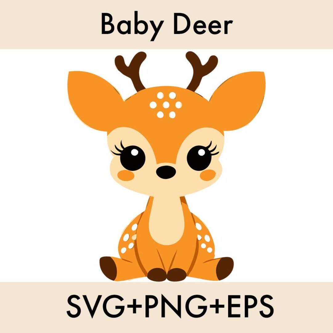 Cute Baby Deer SVG, Animal Clipart Bundle (digital Download) - Etsy