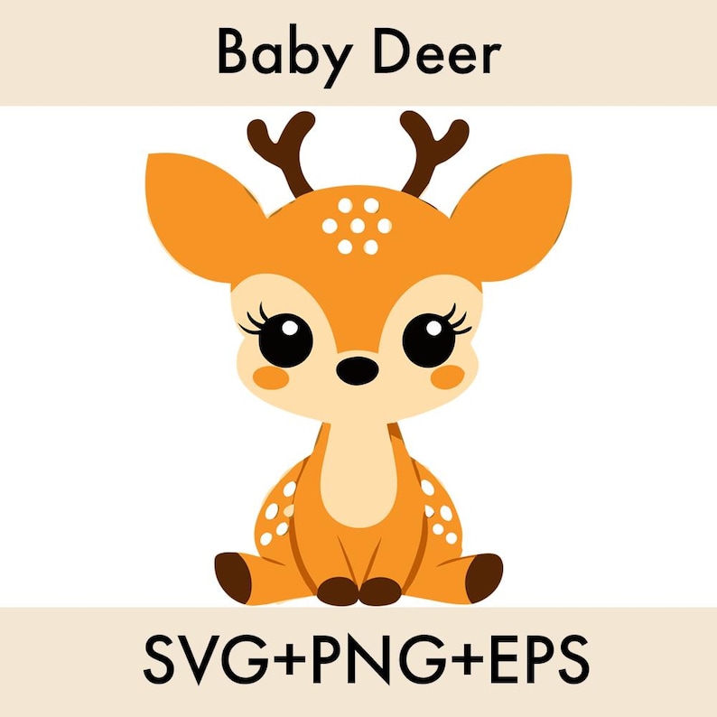 Baby Deer SVG, Deer Baby Cricut, Cute Baby Deer Svg, Animal Svg, Deer ...