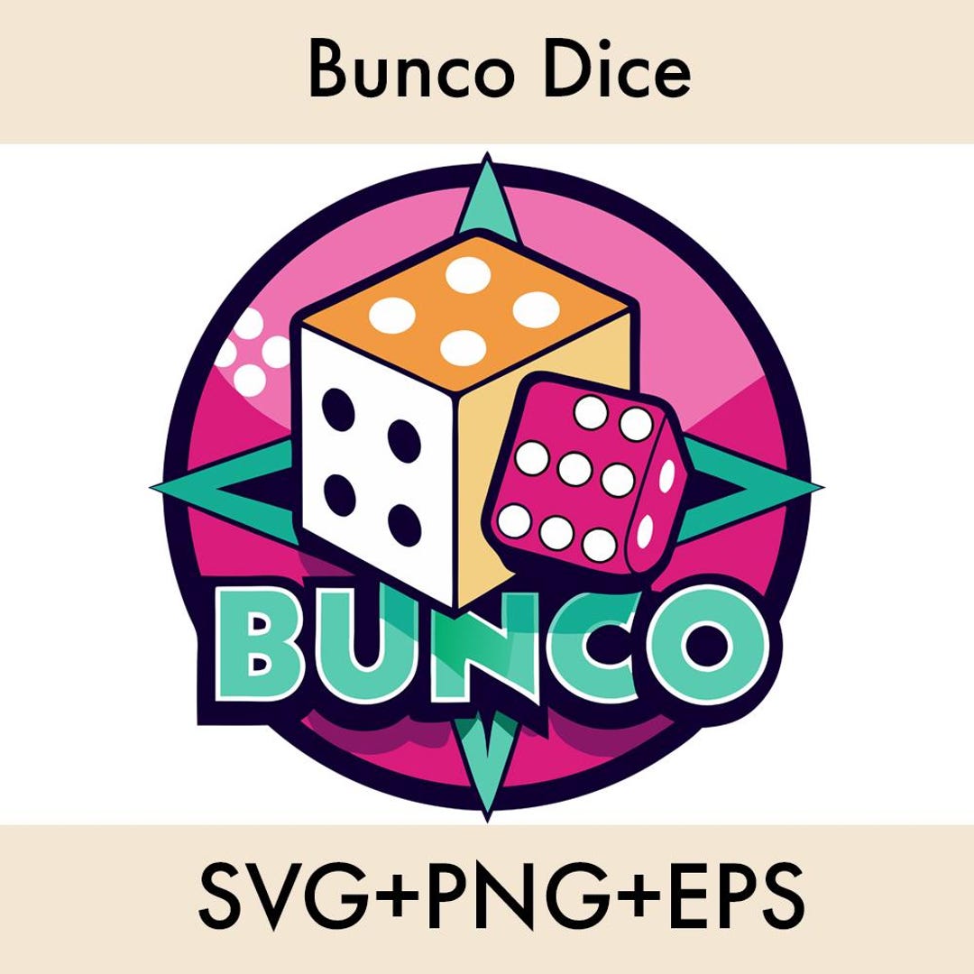 Dice Svg File, Bunco Svg, Bunco Monogram, Piece Love Bunco Svg, Casino ...