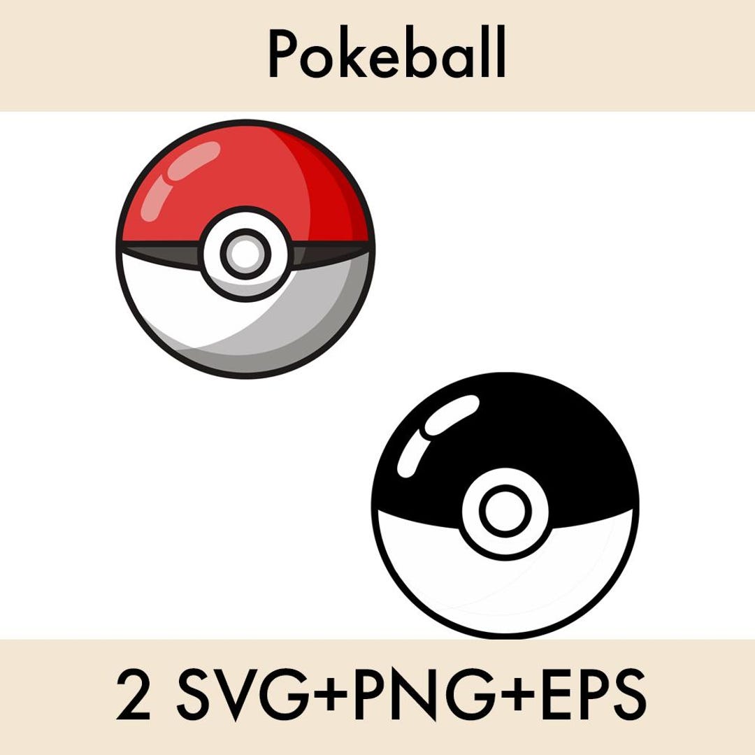 Pokemon Pokeball SVG PNG PDF Ai Clip Art for Die Cut Machines Like ...