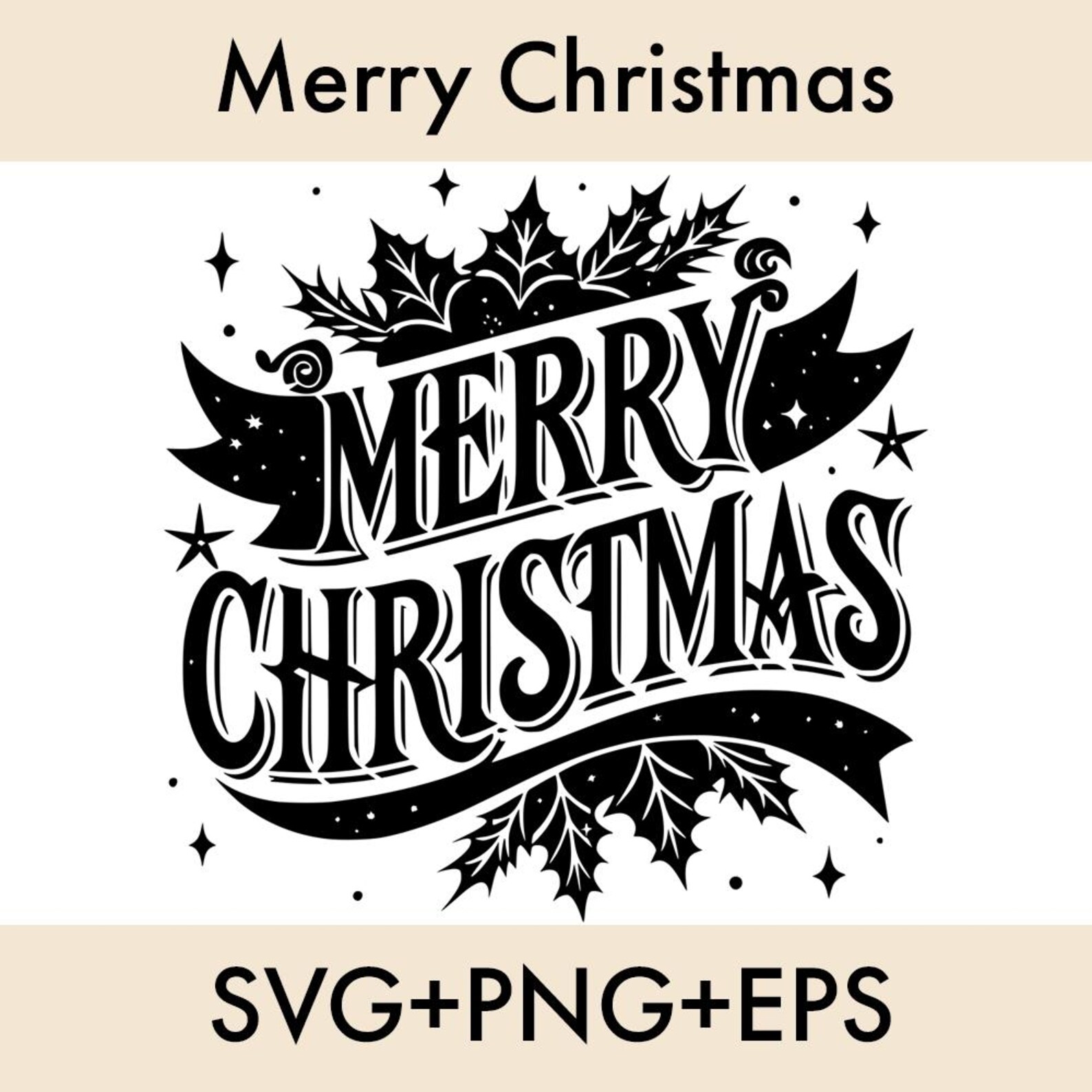 Merry Christmas Text Svg Bundle, Merry Christmas Svg, Christmas Svg ...