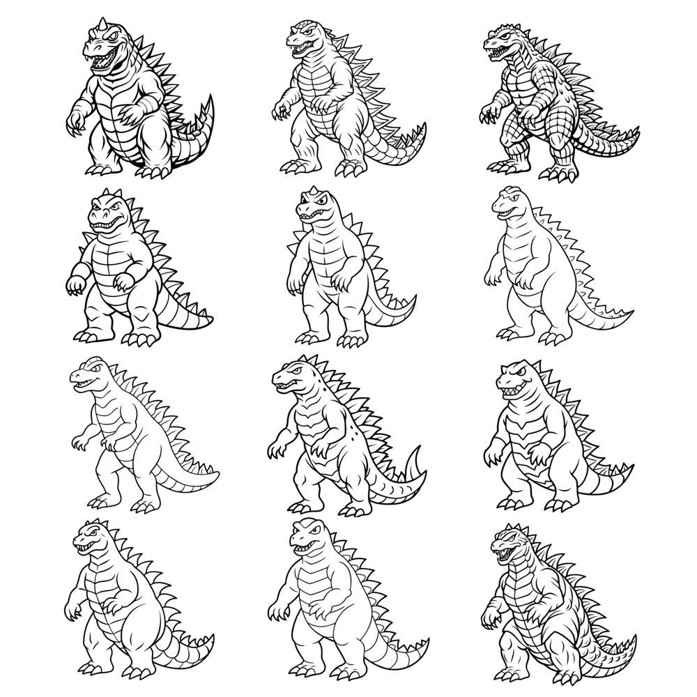 12 Godzilla Svg Bundle, Godzilla Svg, Godzilla Silhouette, Godzilla ...