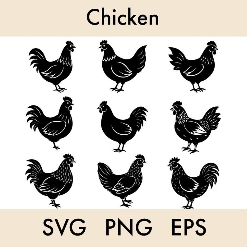 Chicken Svg SVG Bundle, Chicken PNG Bundle, Chicken Clipart, Chicken ...