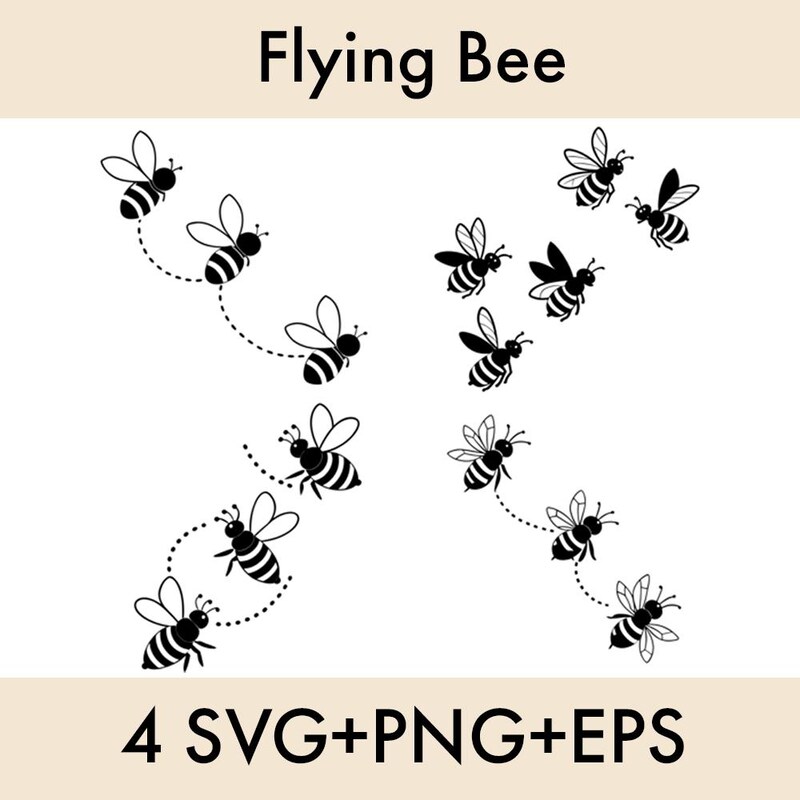 Flying Bee Svg - Etsy