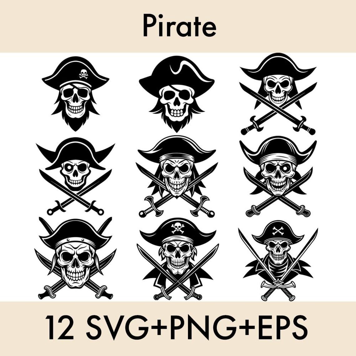 Pirate SVG | Pirate SVG Bundle | Pirate Cut Files | Pirate Silhouette ...