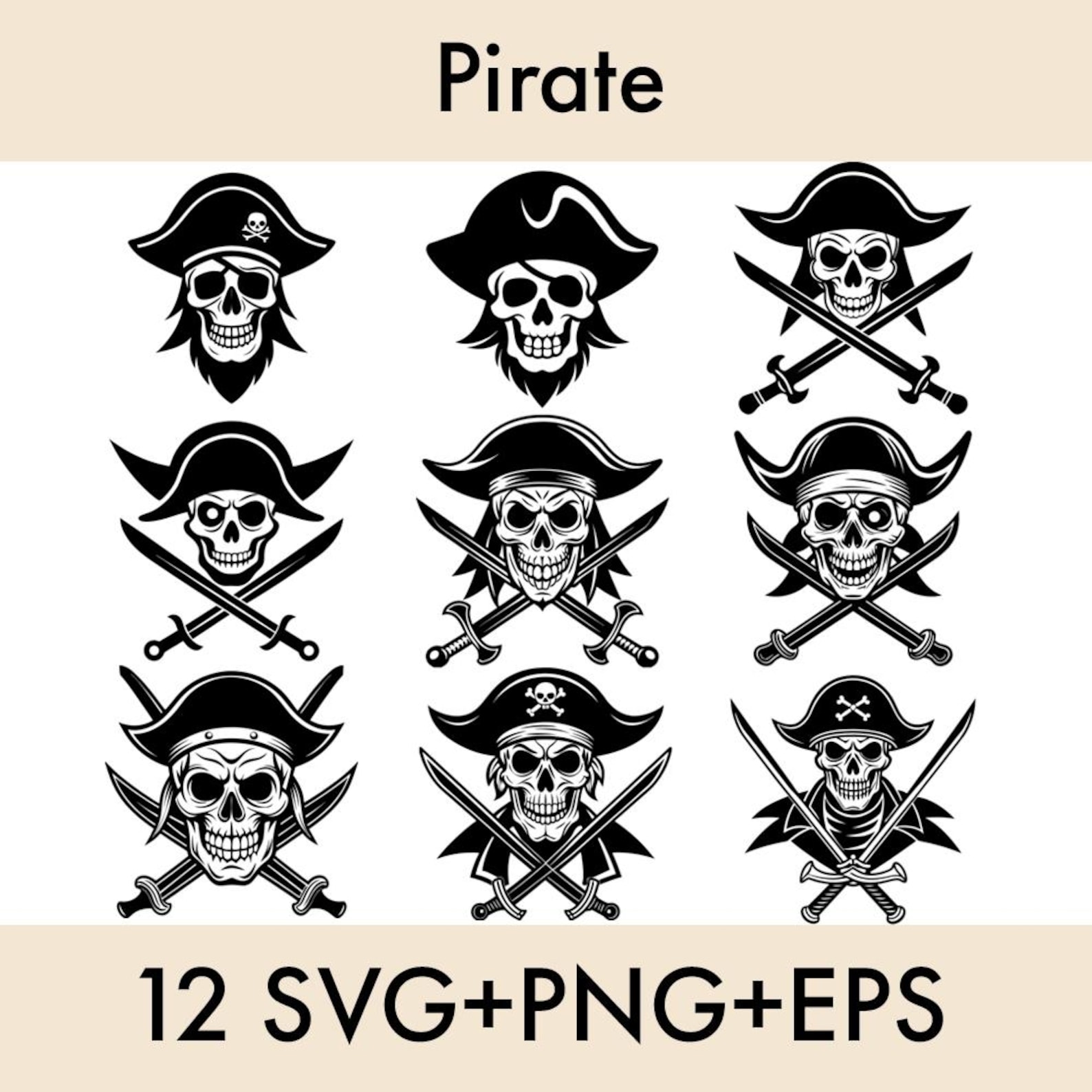 Pirate SVG | Pirate SVG Bundle | Pirate Cut Files | Pirate Silhouette ...