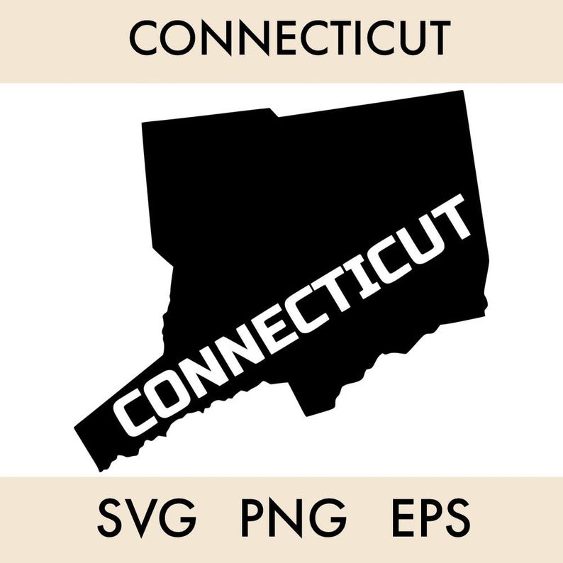 Connecticut Outline Vector File (SVG, PNG, EPS) - Etsy