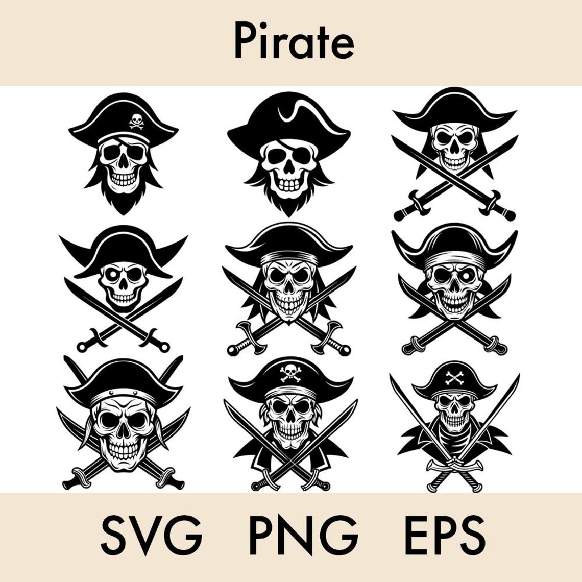 Pirate SVG | Pirate SVG Bundle | Pirate Cut Files | Pirate Silhouette ...
