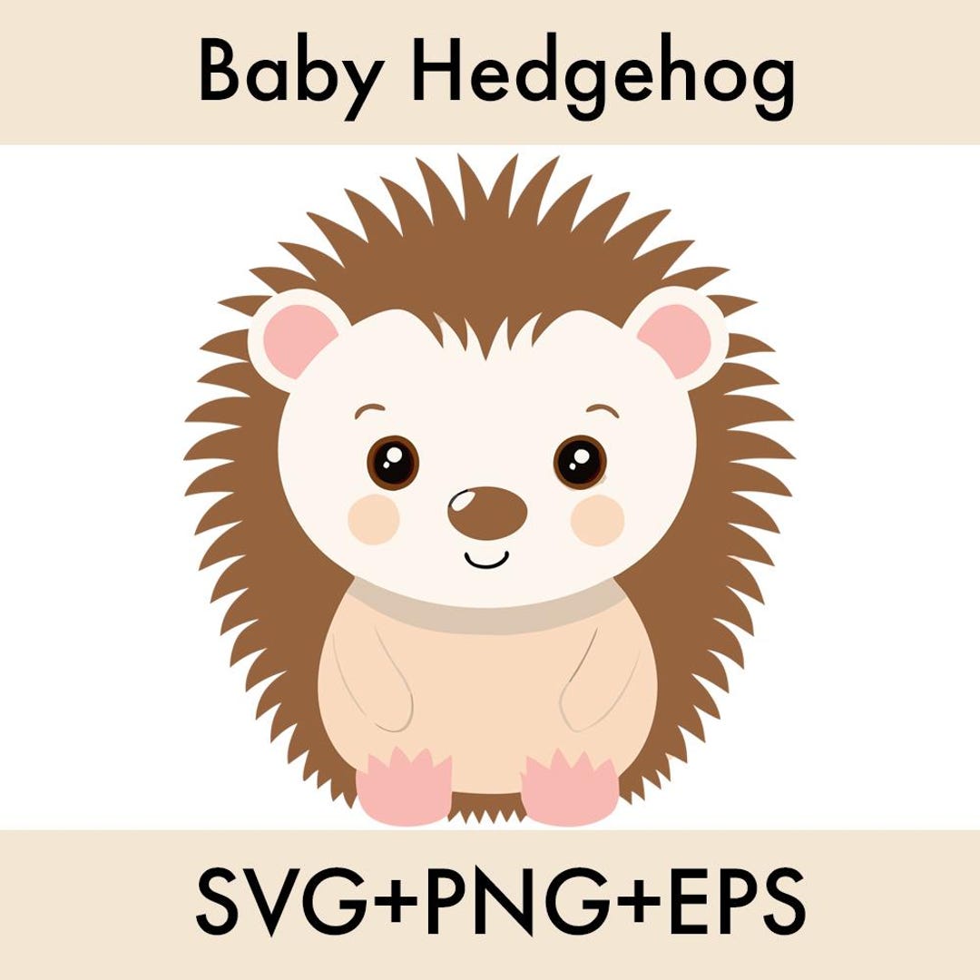 Hedgehog SVG for Cricut, Baby Hedgehog Drawing, Cute Woodland Forest ...
