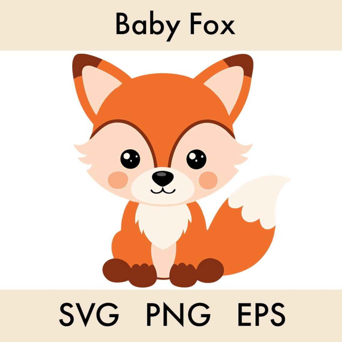 Cute Fox Svg File, Cut File, Baby Fox Svg, Flowers, Floral, Woodland ...