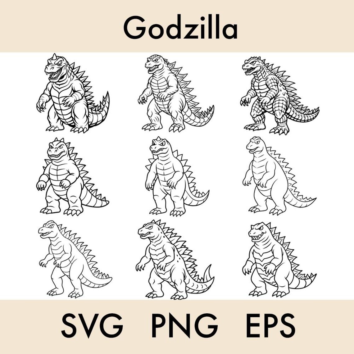 12 Godzilla Svg Bundle, Godzilla Svg, Godzilla Silhouette, Godzilla ...