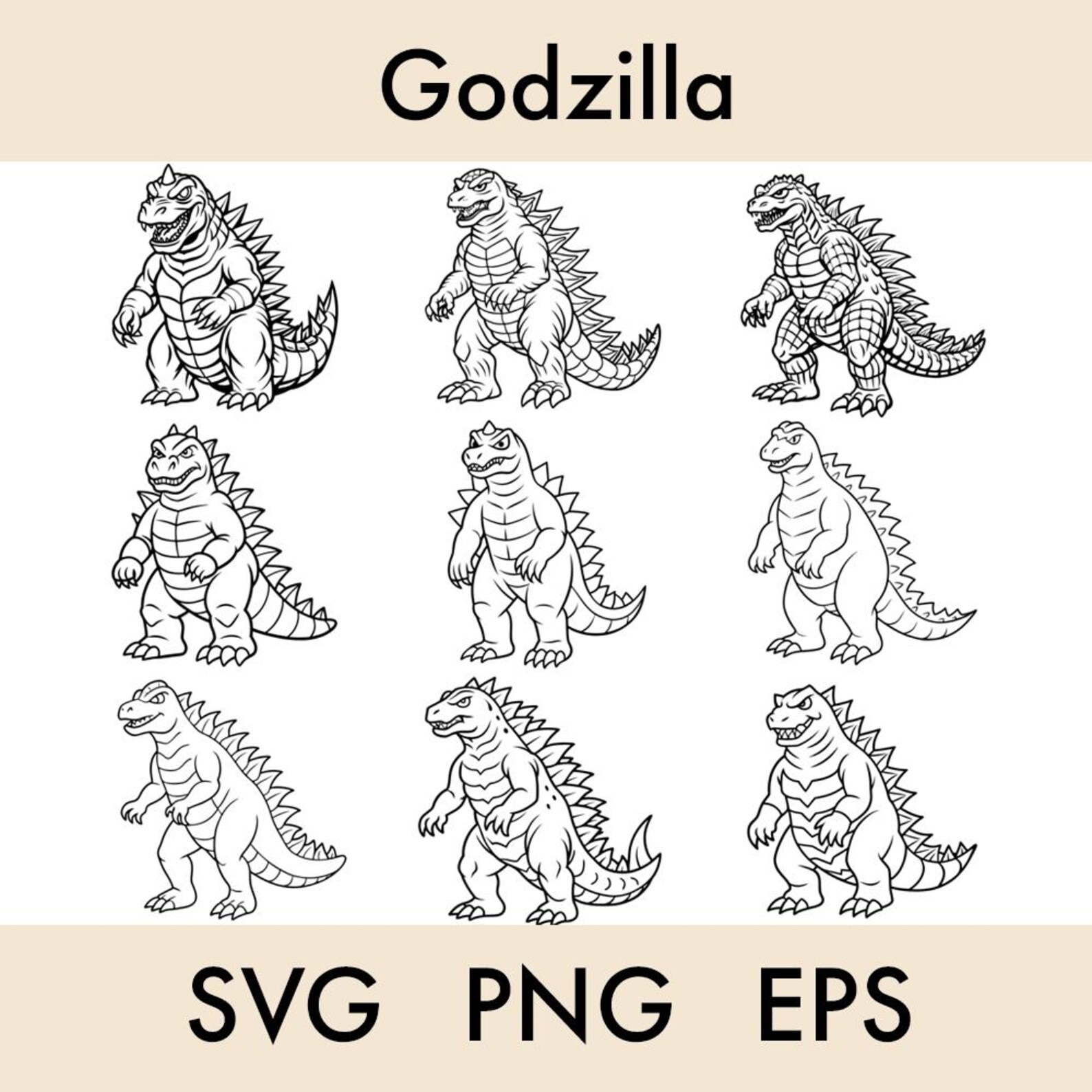 12 Godzilla Svg Bundle, Godzilla Svg, Godzilla Silhouette, Godzilla ...
