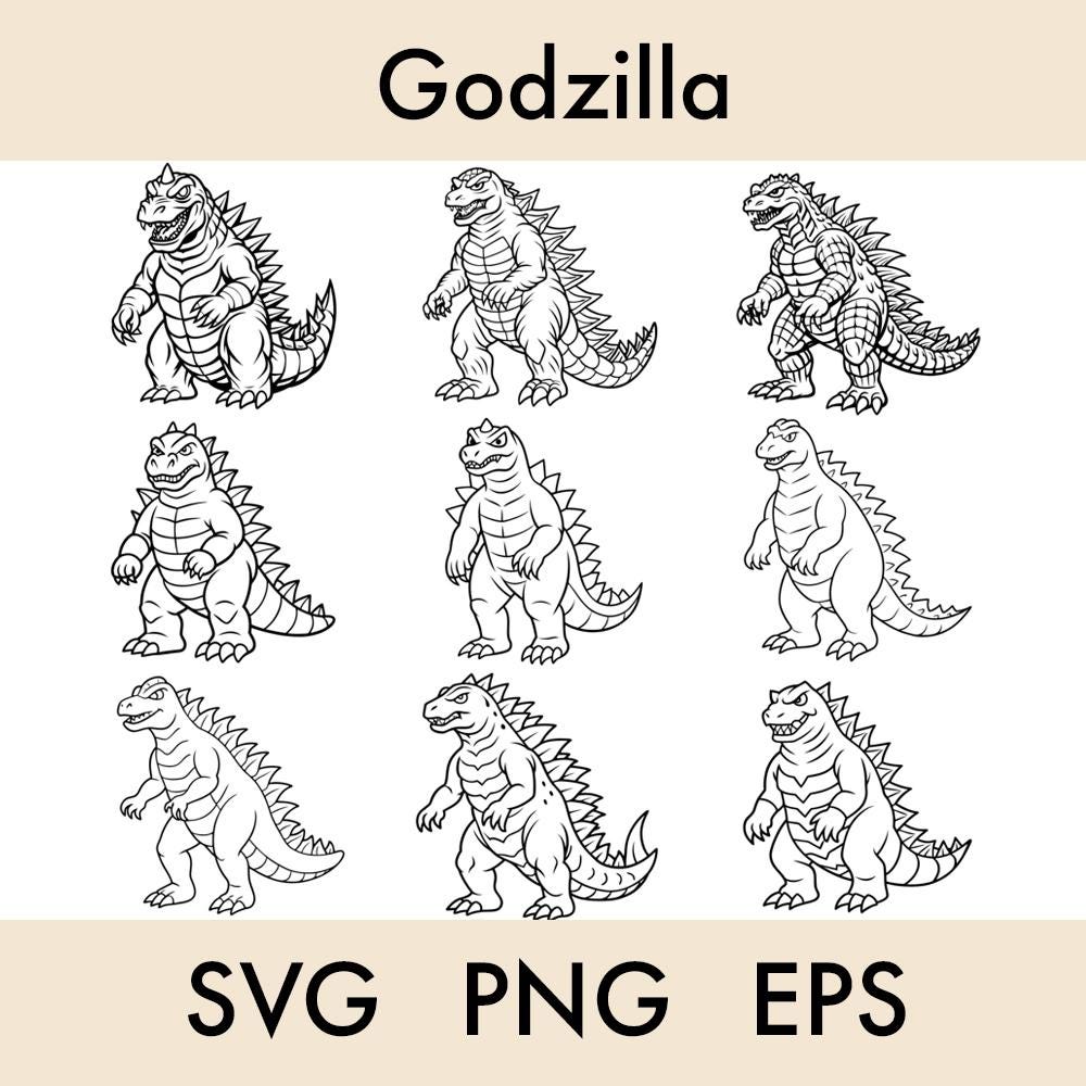 12 Godzilla Svg Bundle, Godzilla Svg, Godzilla Silhouette, Godzilla ...