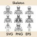 SKELETON SVG, Skeleton Svg Bundle, Skeleton Clipart, Skeleton Cut Files ...