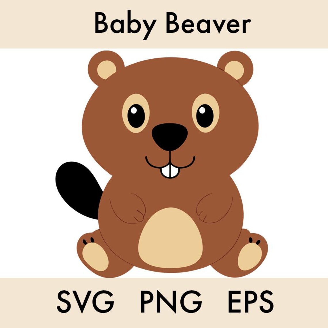 Cute Beaver SVG, Beaver Svg, Beaver Cut File, Baby Beaver Clipart Png ...