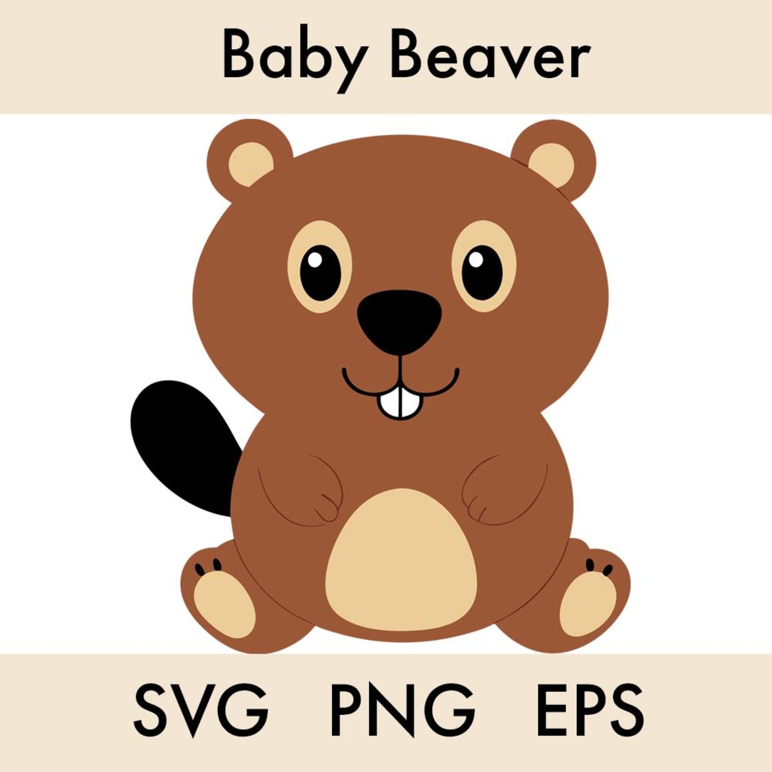 Cute Beaver SVG, Beaver Svg, Beaver Cut File, Baby Beaver Clipart Png ...