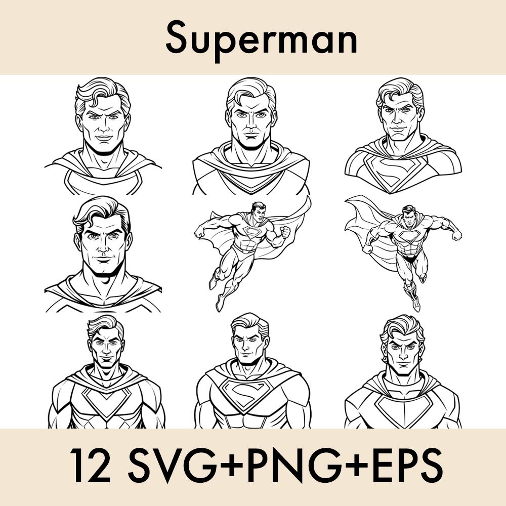 Super Man SVG - Super Man Clipart - Super Man Hero - Super Man Vector ...