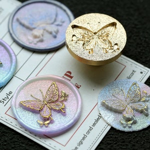 Ice Cream/butterfly/tulip，vintage Seal, 3D Relief Seal，wax Seal Stamp ...