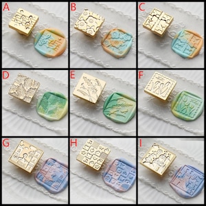 Wax Seal Stamp, Square Multi-level Stamp Copper Head Envelope Seal ...
