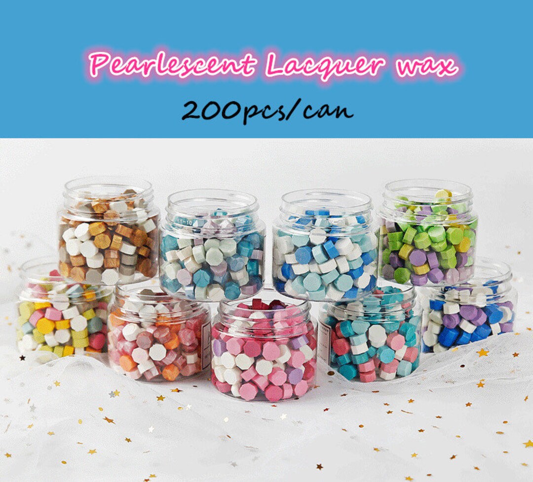 200pcs Lacquer Sealing Wax, Pearlescent Wax Particles Mixed, Envelope ...
