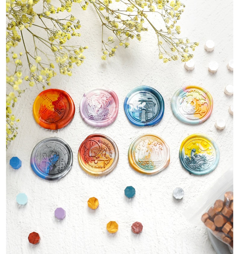 70-color Wax Seal Stamp Wax Granules Octagonal Wax Granules - Etsy