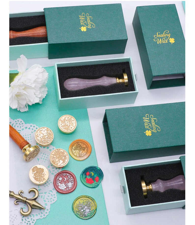 Three Angel Seals,custom Wedding Wax Seal Stamp Kit, Personalized ...