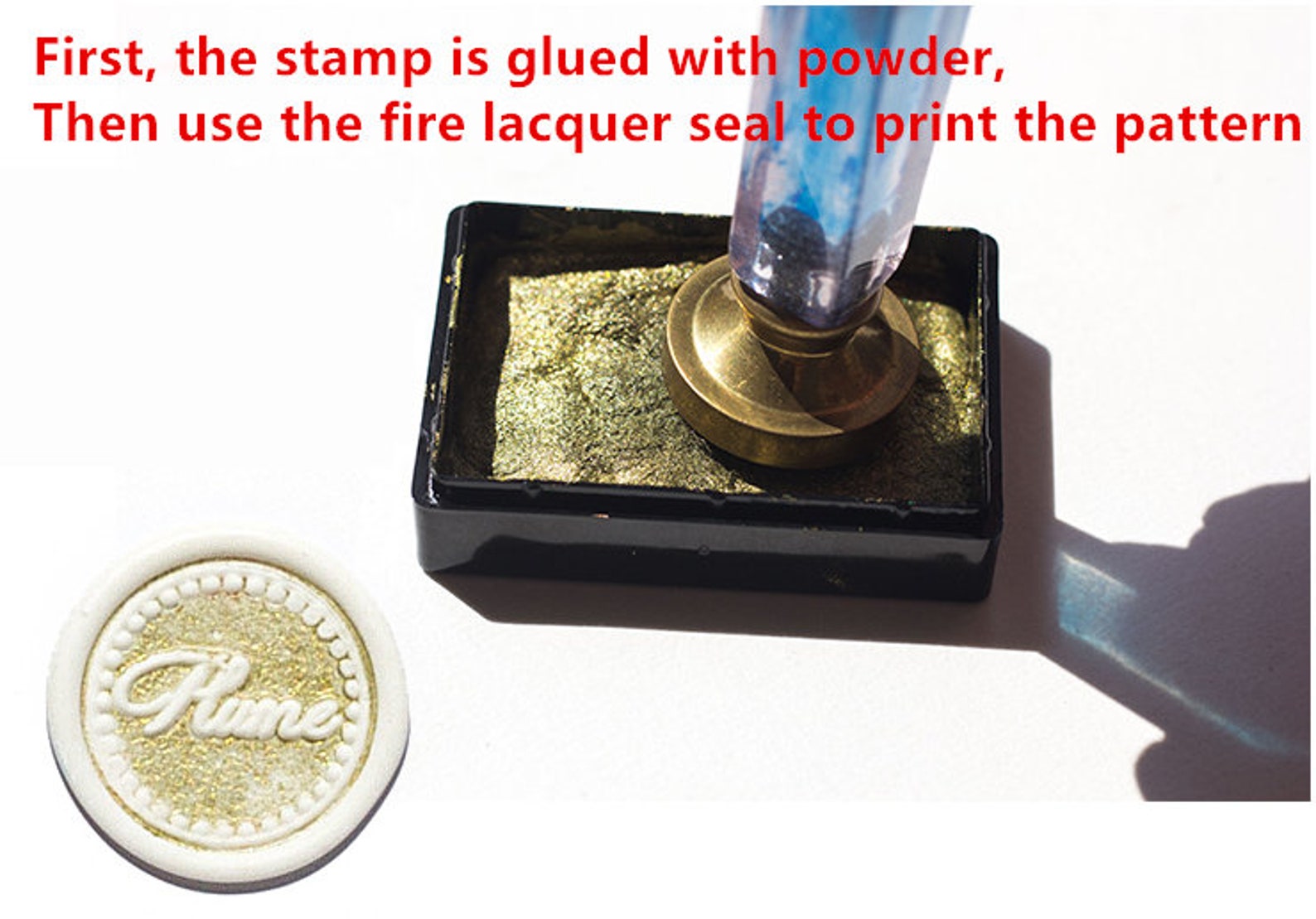 Retro Fire Lacquer Seal Professional Coloring Ink Pad / Fire Lacquer ...