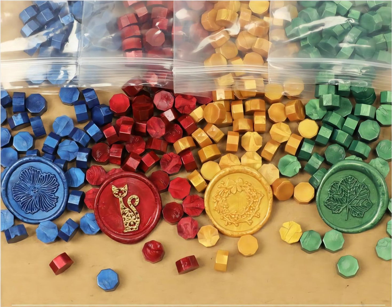 70-color Wax Seal Stamp Wax Granules Octagonal Wax Granules - Etsy