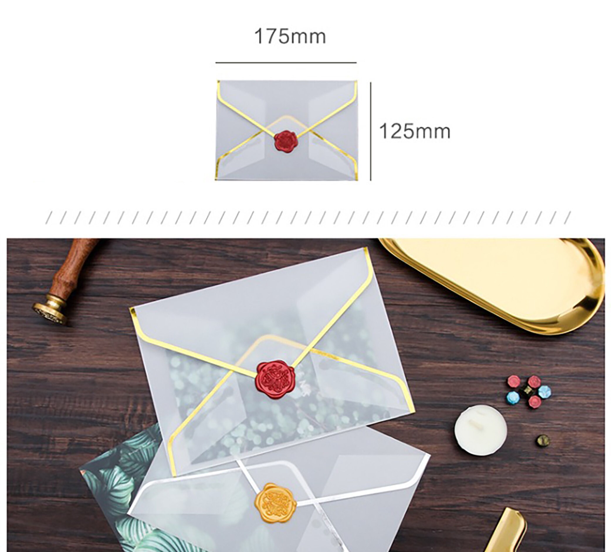 Sulfuric Acid Paper Hot Stamping Envelope, Envelope Letter Set, Glass ...