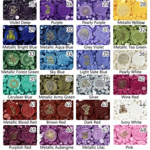 70-color Wax Seal Stamp Wax Granules Octagonal Wax Granules - Etsy
