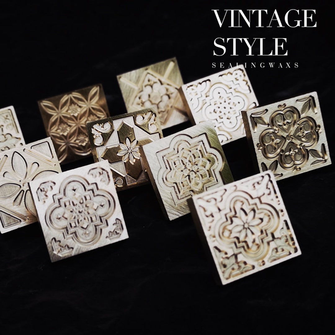 Square Seal, European Retro Pattern Lacquer Seal, Envelope Greeting ...