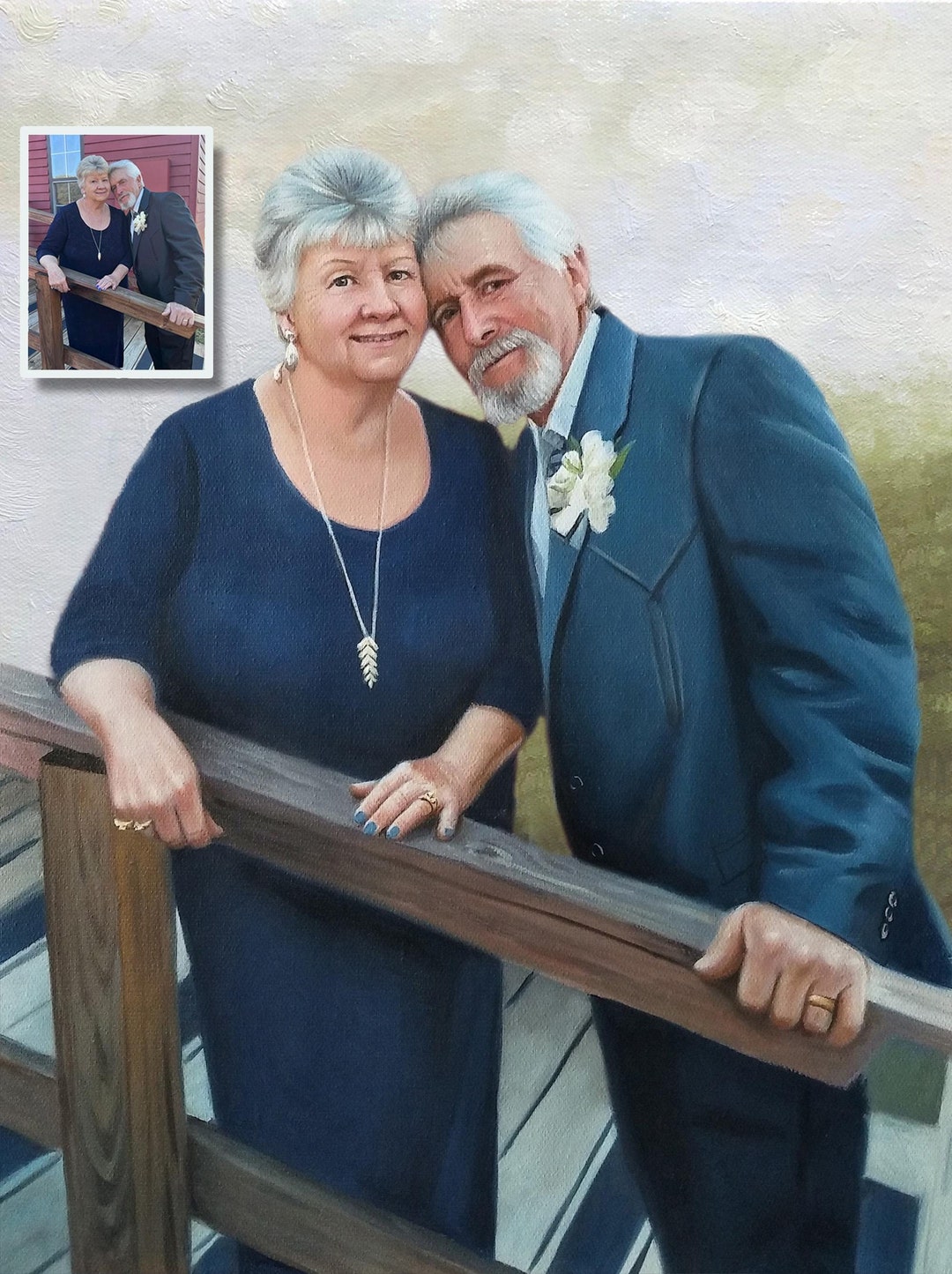Custom Hand Painted Portrait,oil Painting From Photo,custom Art for ...