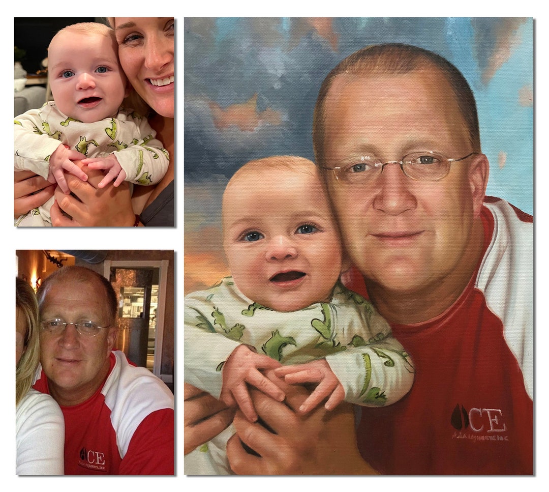 Hand Painted Portrait,custom Oil Painting From Photo,custom Painting ...