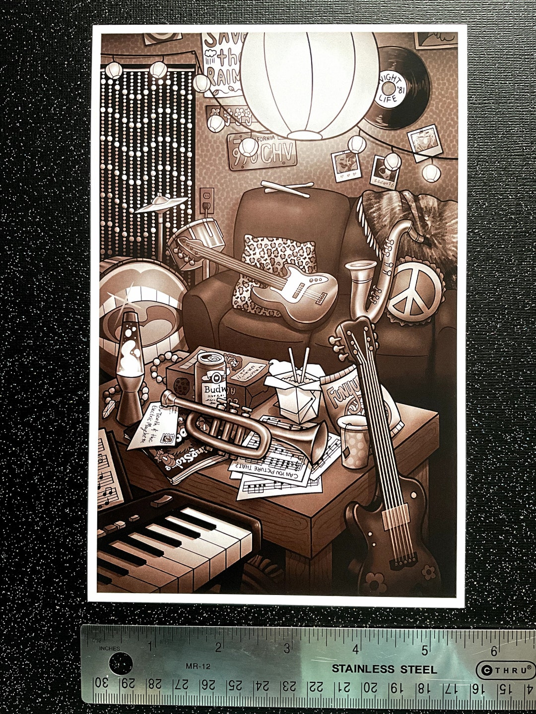 Mayhem Band Room 5.5 X 8.5 in A5 Print - Etsy