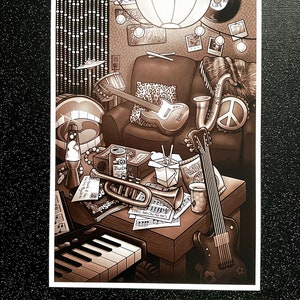Mayhem Band Room 5.5 X 8.5 in A5 Print - Etsy