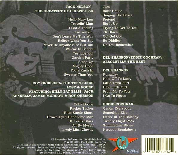 Rock N Roll Box Rick Nelson, Del Shannon, Eddie Cochran, Etc. 3 CD Box ...