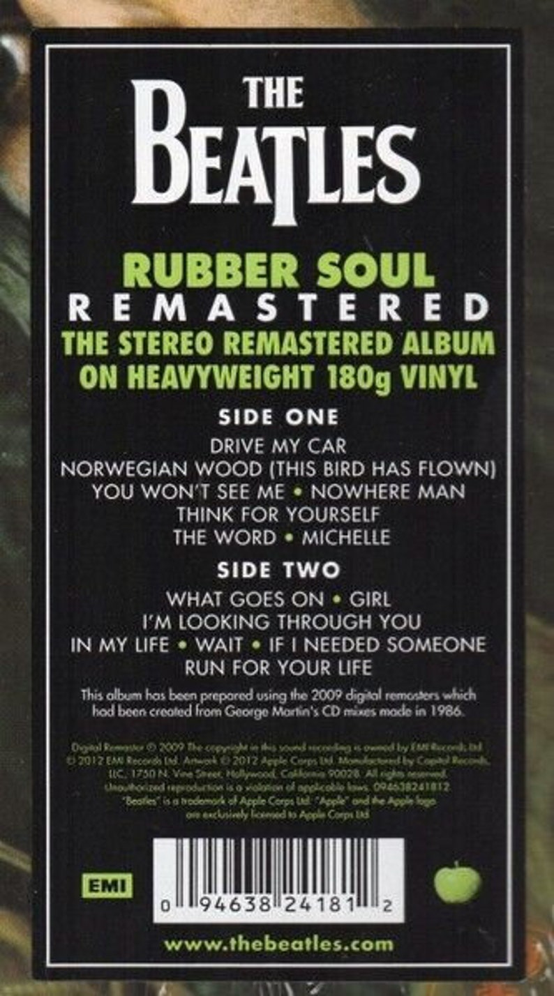 THE BEATLES Rubber Soul 180 Gram Vinyl *SEALED* Remastered W/ Hype ...