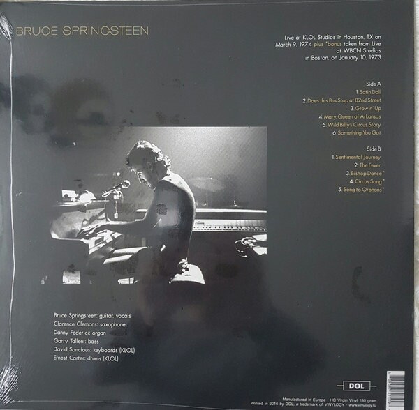 Bruce Springsteen Live in Studio 1974 Houston & WBCN Boston 1973 18g ...