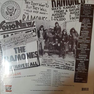 THE RAMONES Eaten Alive: 4 Acres, Utica NY November 14, 1977 F M ...